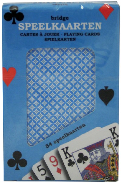 Speelkaarten premium blauw Danneels